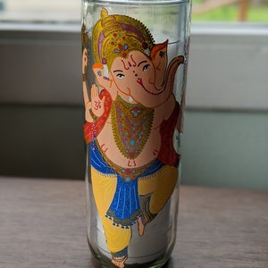 Yemaya Hand Painted Glass 7-day Candle - Etsy