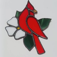 Red Cardinal Stained Glass Digital Pattern, Digital PDF, Hobby License ...