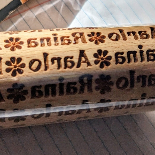 Personalized KIDS Rolling Pin With NAME. Embossing Rolling Pin. Kids ...