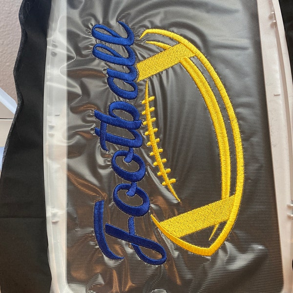Script Football Lettering Machine Embroidery Design - 4 Sizes - Etsy