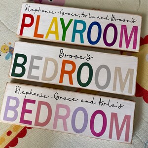 Playroom Sign Childrens Playroom Door Sign Kids Colourful Wall Sign ...