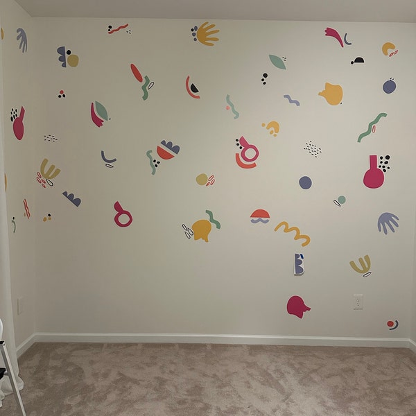 Abstract Wall Decals - Bright Pattern, Colorful, Rainbow, Abstract ...