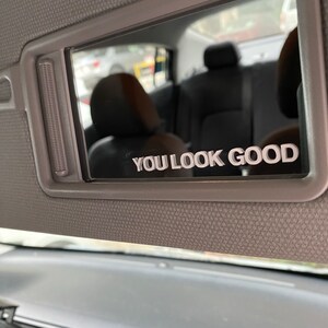 Car Mirror Decal, You Look Good Car Mirror Sticker, Rear View Mirror ...