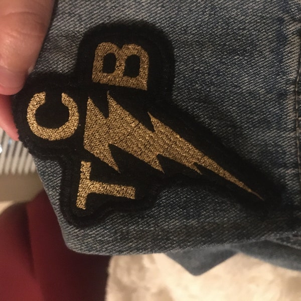 Embroidered Iron on TCB Patch, Iron on Applique, TCB Logo, Iron on ...