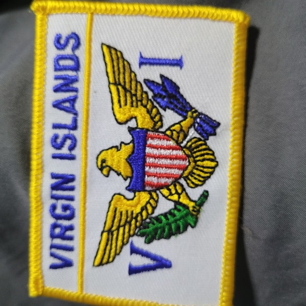 Virgin Islands Patch / Virgin Islands Flag Patch / Iron - on or Sew On ...