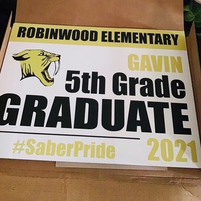 5th Grade Grad Sign, Custom Sign, Senior 2024, Graduation Yard Sign ...