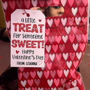 Valentine's Day Tag, Sweet Treat, Valentine Gift Label, Kids School ...