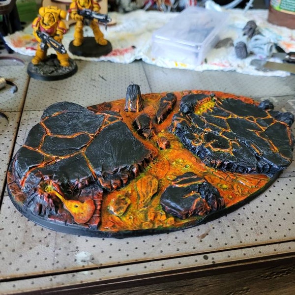 Lava, Round, Resin Cast, Wargaming Bases. - Etsy
