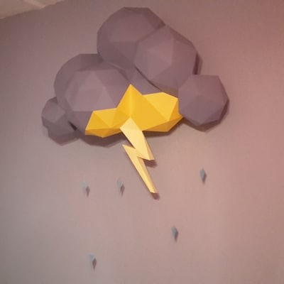 Cloud Storm Papercraft Scenography 3D Papercraft Build Your Own Low ...