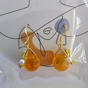Lemon Earrings, Lemon Dangle Earrings, Fruit Stud Earrings, Food ...