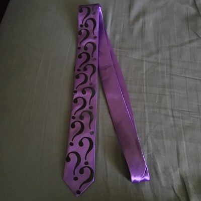 Question Mark Tie for Cosplay.villain. Costume Accessories. Riddler ...