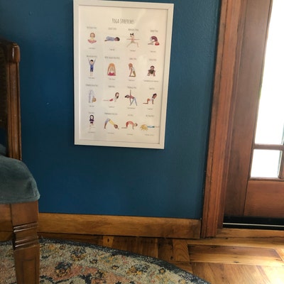 Kids Yoga Stretches Poster Digital Download Handmade Mantra Affirmation ...