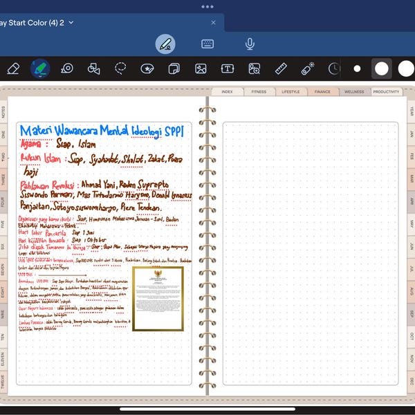 Digital Note Taking Goodnotes Notability Template College Student ...