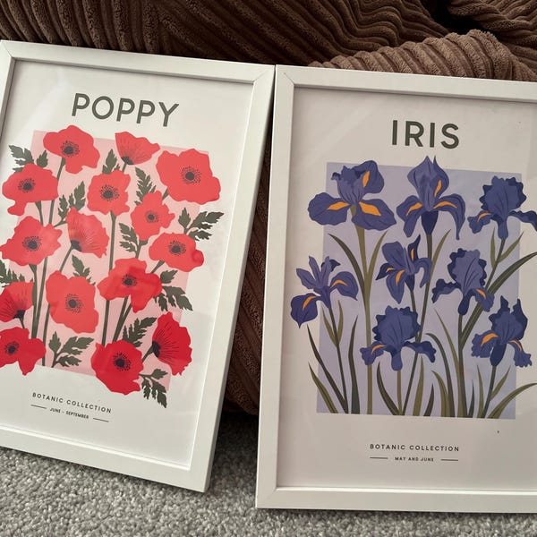 Welsh Flowers Print, Flowers of Wales, Welsh Wildflowers Print, Flower ...