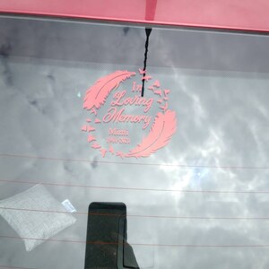 In Loving Memory Vinyl Decal, Customized Name and Date Sticker, Tribute ...