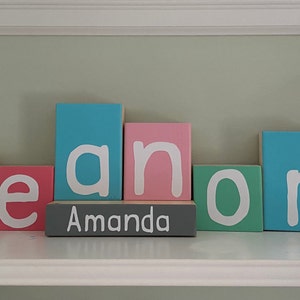 Wooden Name Block Letters . Large Wood Alphabet Blocks . 5 X 5 X 1.25 ...