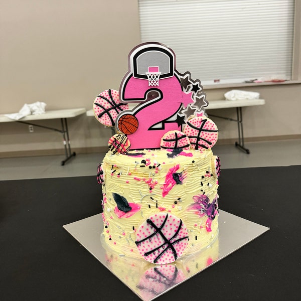 Basketball Cake Topper|basketball Birthday Cake Topper| Basketball ...