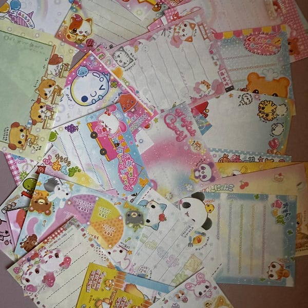 30-piece Medium-sized Kawaii Bill/coupon Style Loose Memo Sheets.vintage/rare/nip Japanese ...