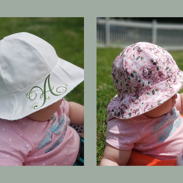 SEWING PATTERN - Kids Reversible Sun Hat Pdf Sewing Pattern Download ...