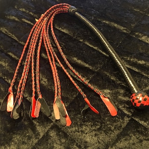 4 to 12 Feet Long 12 Plaits Yellow and Black Real Whip Top Grain Leather Heavy Duty Easy ...