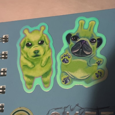 Gnarp Gnap Alien Seal Alienposting Meme Glitter Vinyl Sticker - Etsy