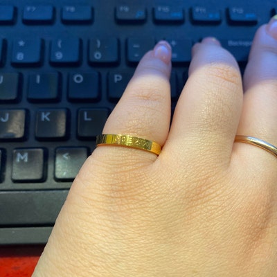 ATEEZ RING/ Personalized Ring, Kpop, Atiny, Subtle Engraved Ring ...