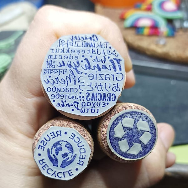 Mini Recycle Symbol Stamp for Recycling Labels, Eco Friendly Packaging ...