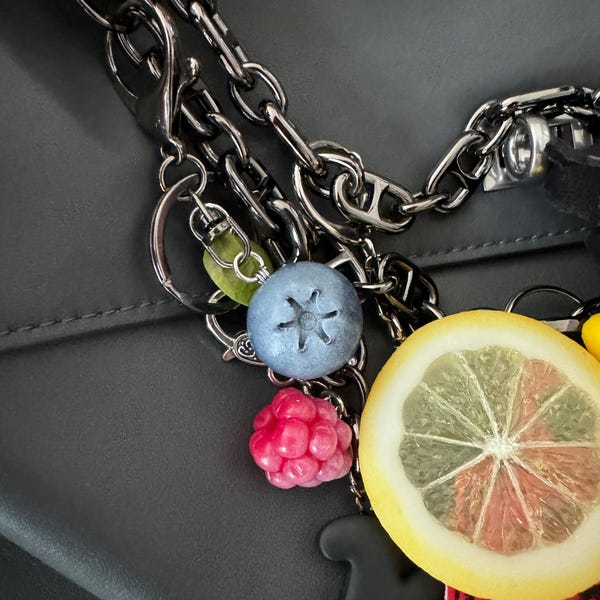 Handmade Big Blueberry Keychain, Blueberry Bag Charm, Berry Purse Charm ...