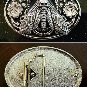 Large Dead Head Moth Belt Buckle Metal Insect Death Goth - Etsy