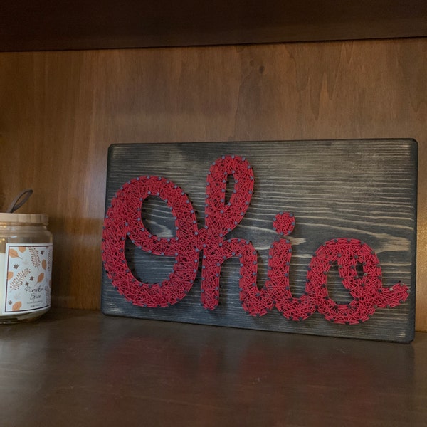 Ohio State Script Ohio String Art, Ohio String Art, Ohio State Sign ...