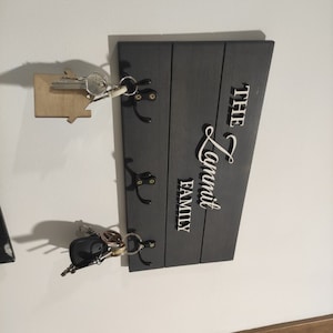 Key Holder for Wall / Personalized Key Hanger / New Home Sign / Family ...