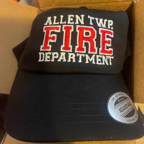 Free Personalization, Custom Fire Department Embroidered Hat, Fire Dept ...