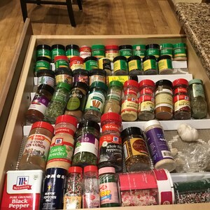Customizable Spice Rack Drawer Organizer Horizontal Spice | Etsy