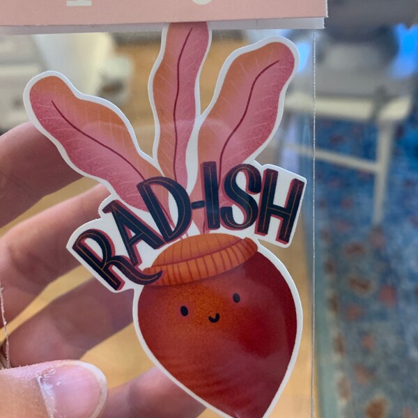 Rad-ish Sticker | Vinyl Sticker - Etsy