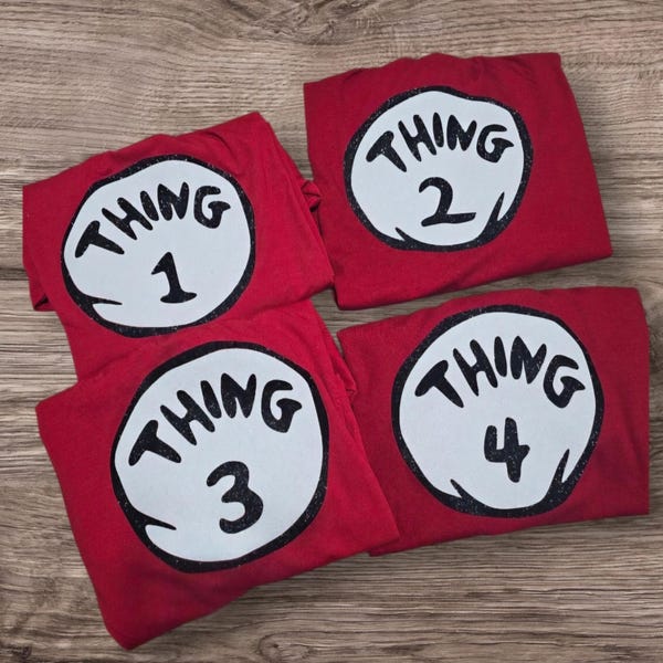 Thing 1 2 3 4 SVG Bundle | Svg Eps Dxf Png Format Bundle | Silhouette ...