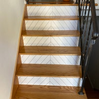 White Beadboard Shiplap Stair Riser Stickers , Window Sill 7 Inch X 36 ...