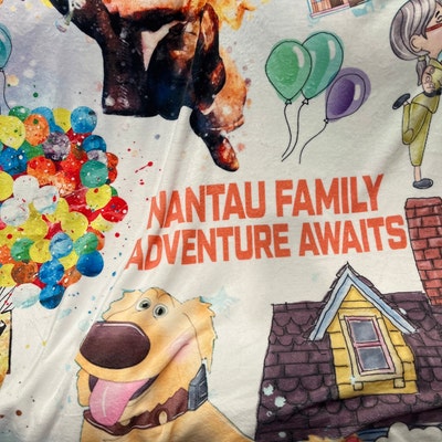 Personalized Disney Pixar up Blanket, Adventure is Out There, Carl and ...