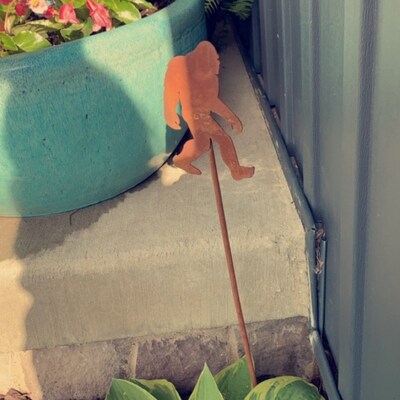 Sasquatch Yeti Metal Bigfoot Sign Garden Art Outdoor Decor - Etsy