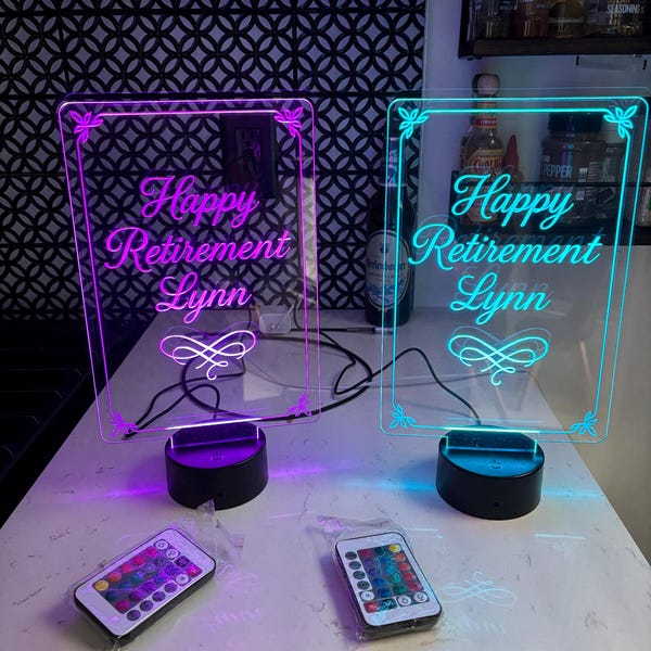 LED Acrylic Sign, LED Centerpiece, Wedding Centerpiece, Corporate ...