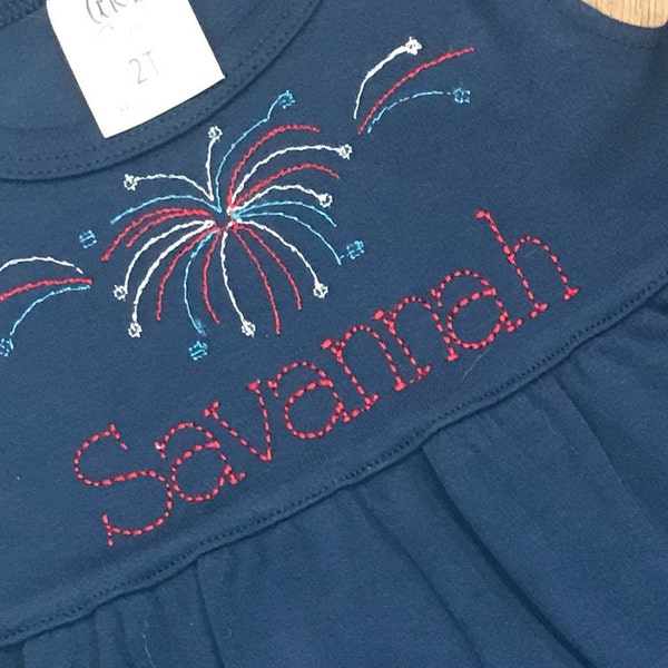 Fourth of July Patriotic Firework Bean Stitch Sparkler Motif Quick ...