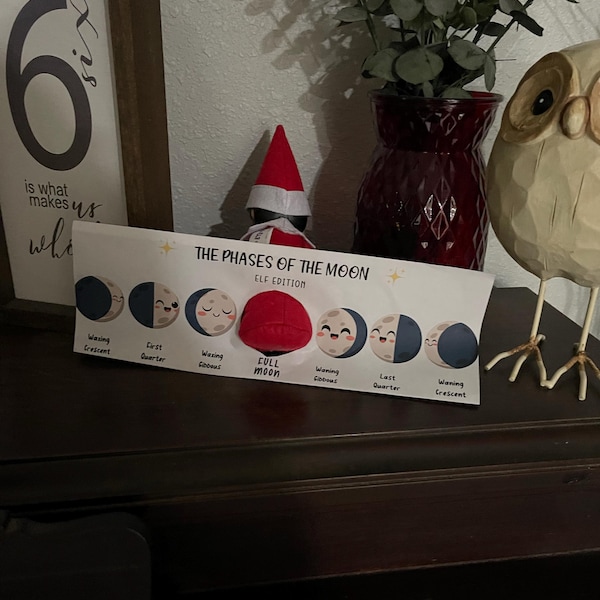Printable Elf Moon Phases Props, Full Moon Elf, Printable Elf Kit ...