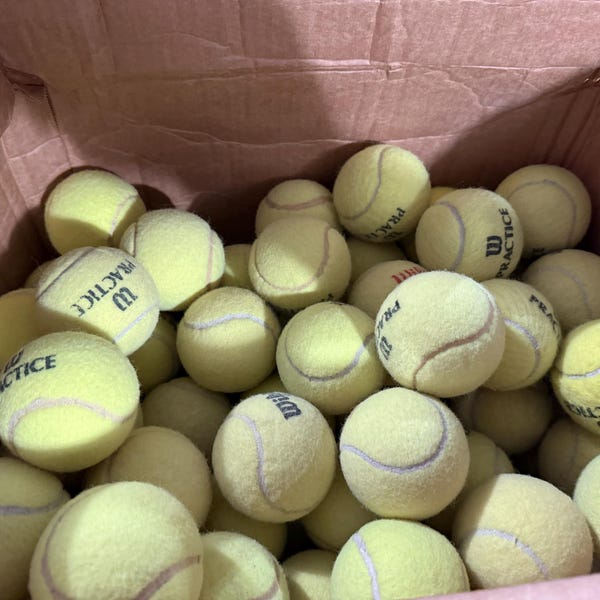 100 Recycled (used) Tennis Balls! Great for Dog Play or Tennis Practice ...