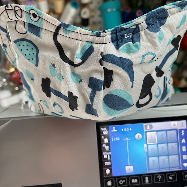 Blue Gym Equipment Fabric - Time to Hit the Gym by Vintage Style - Gym ...