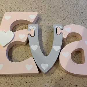 Wooden Jigsaw Name, Childs Bedroom Decor, Nursery Decor, Wooden Name ...