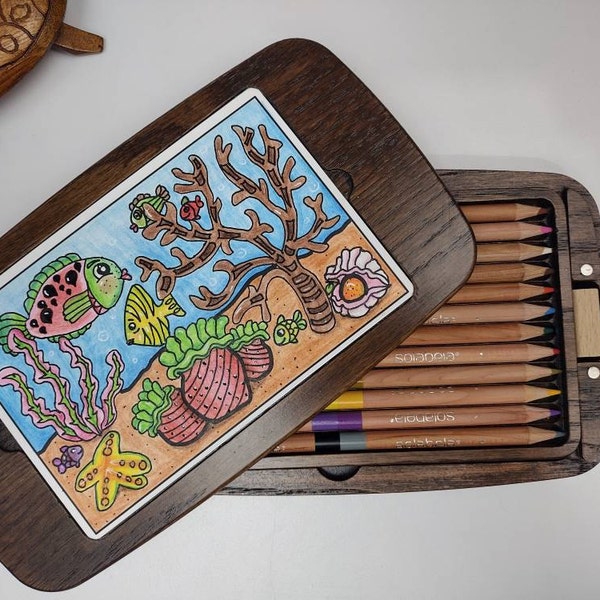 Colorpockit 4x6 Postcard Coloring Book Card 2 Deck Bundle With Round ...