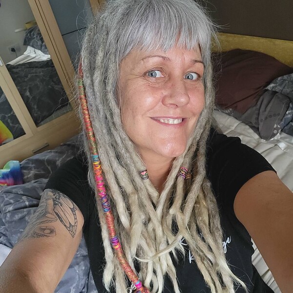 Chunky Wool Hair Wrap | One Dreadlock Wrap Extension | Dread Wrap ...