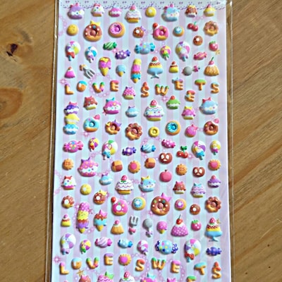 Kawaii Animal Puffy Stickers One Sheet. Squishy and Sweet - Etsy