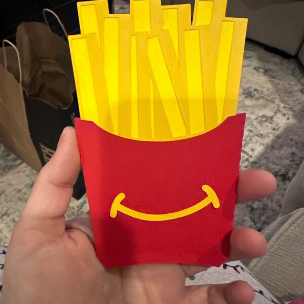 French Fries Gift Card Holder Svg, French Fry Money Holder Svg, Fast ...