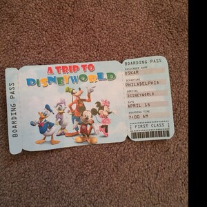 Disney Cruise Printable Ticket Customizable Template | Etsy