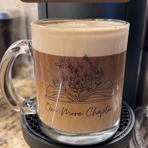 Just One More Chapter Mug, Gift for Book Lover, Floral Book Mug ...